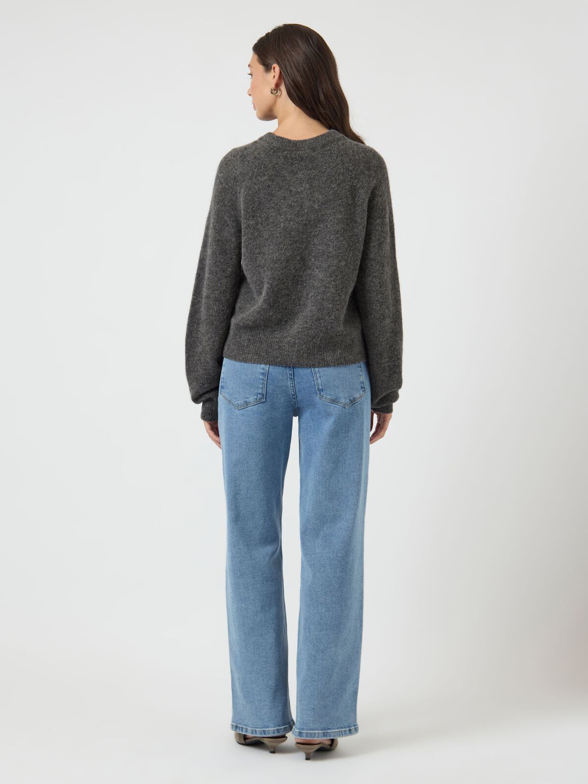 YASJOHI WOOL BLEND KNITTED CARDIGAN | Grey | YAS® Ireland