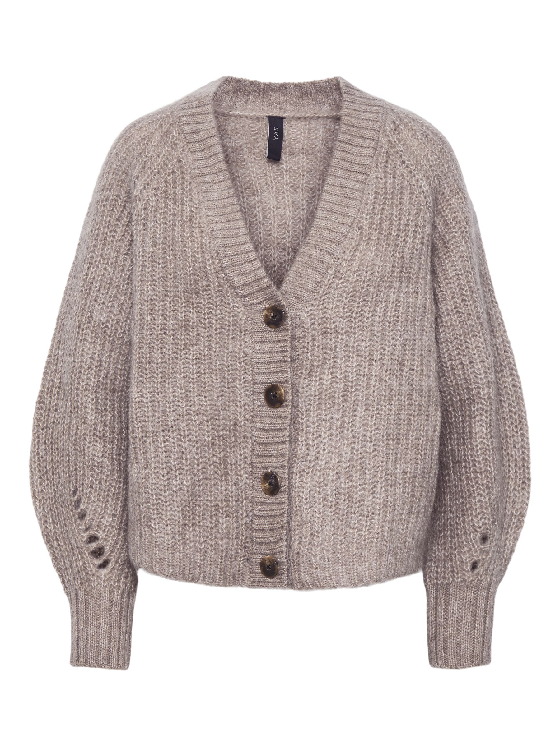 YASCHRISA KNITTED CARDIGAN | Grey | YAS® UK