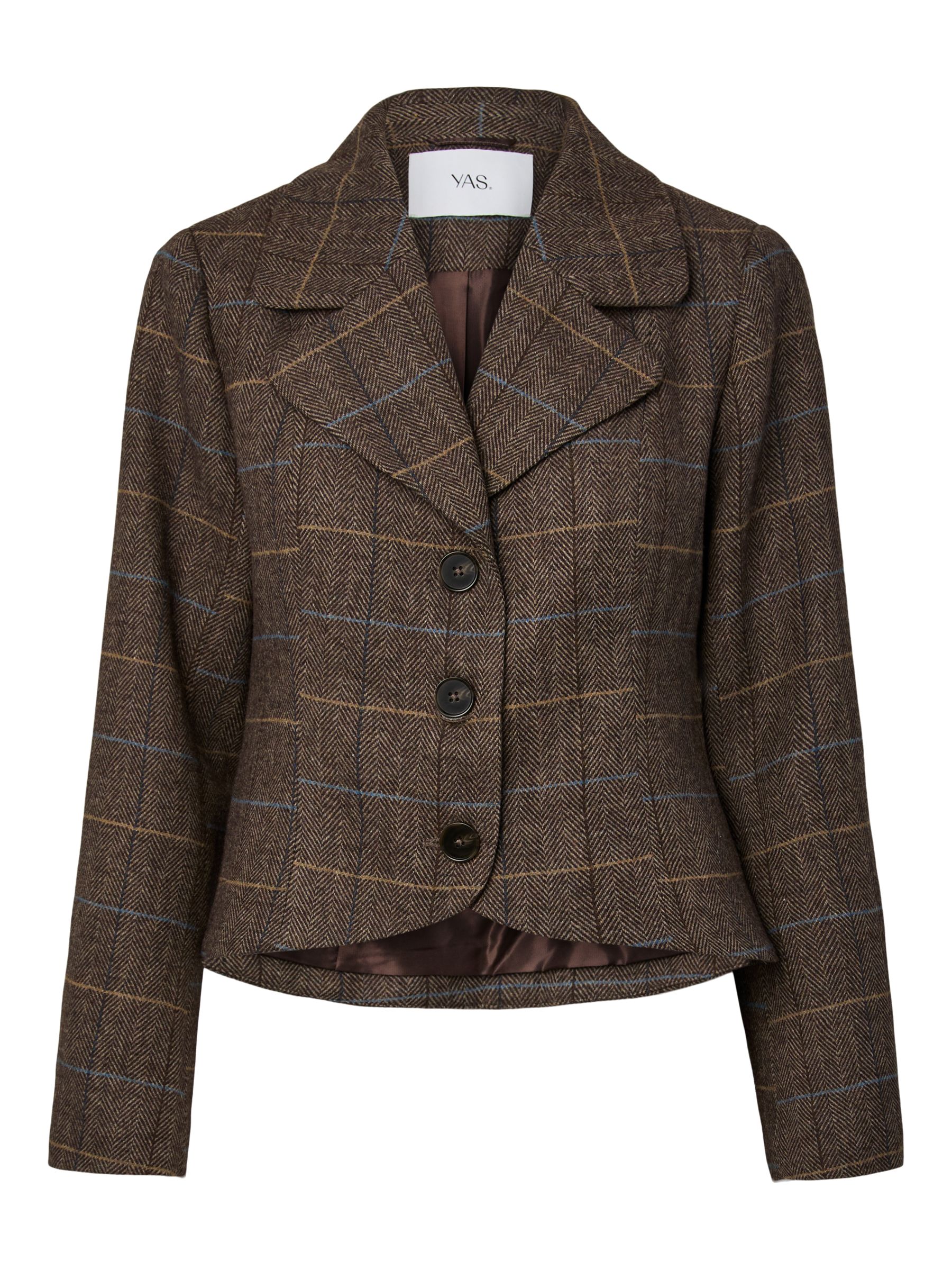 YASTHELA WOOL BLEND SHORT JACKET | Brown | YAS® Denmark