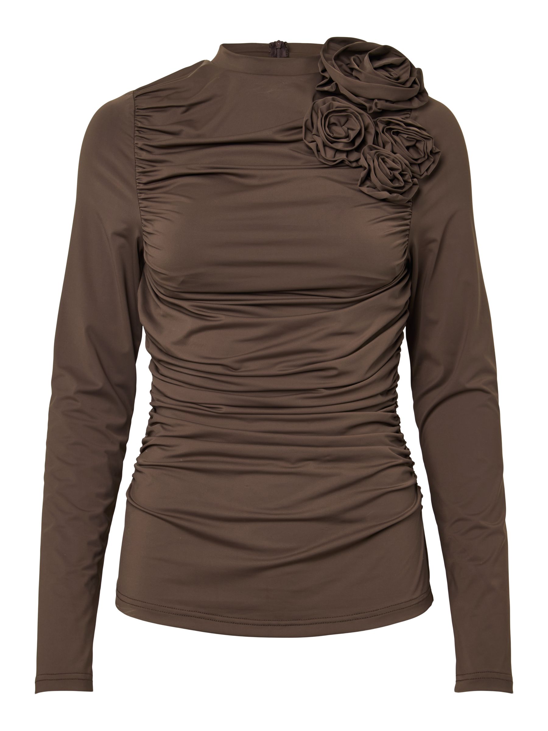 YASDONA LONG SLEEVED TOP | Brown | YAS® Norway